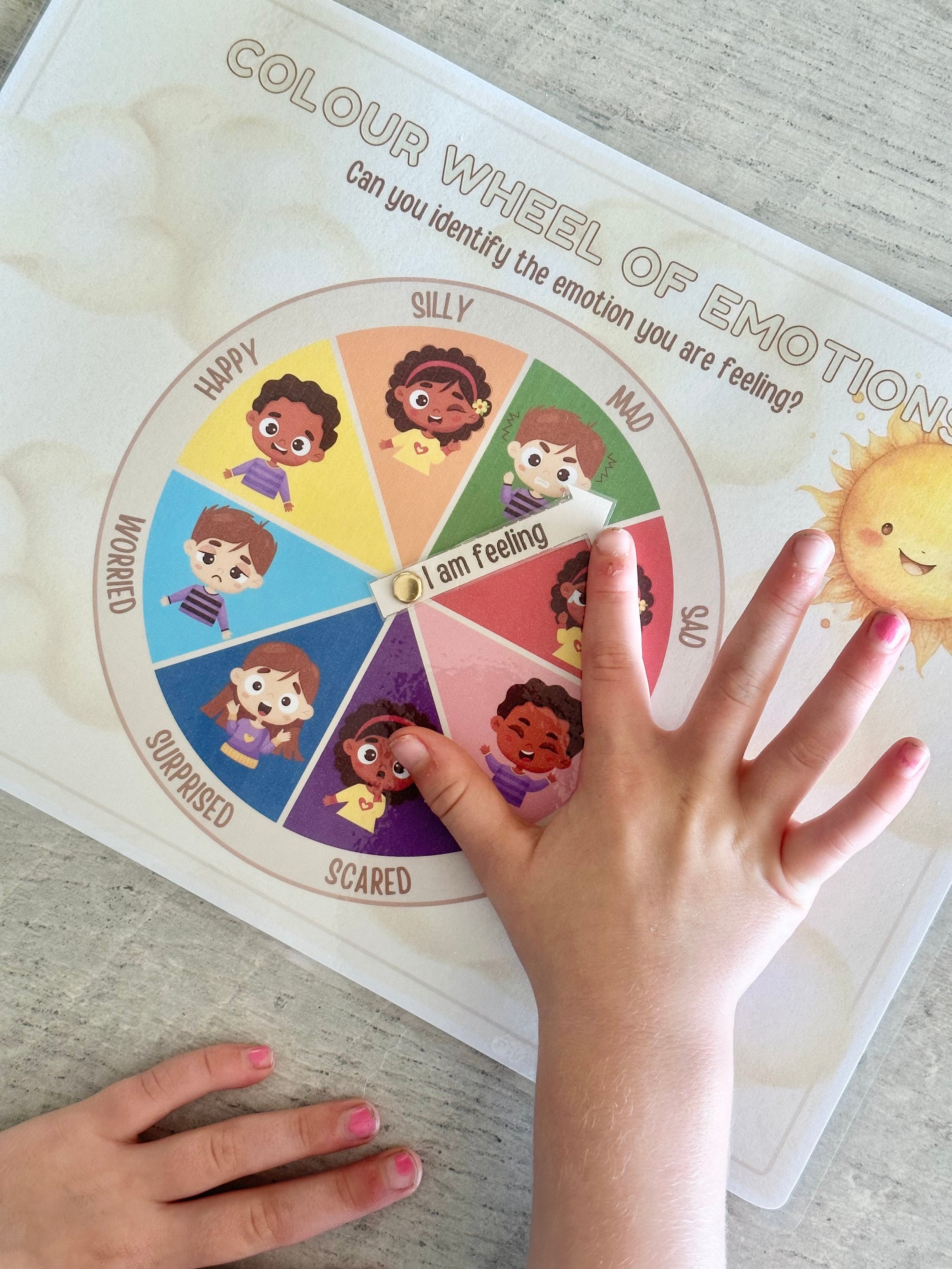 Colour Wheel of Emotions Printable for Kids Color Emotion Recognition ...