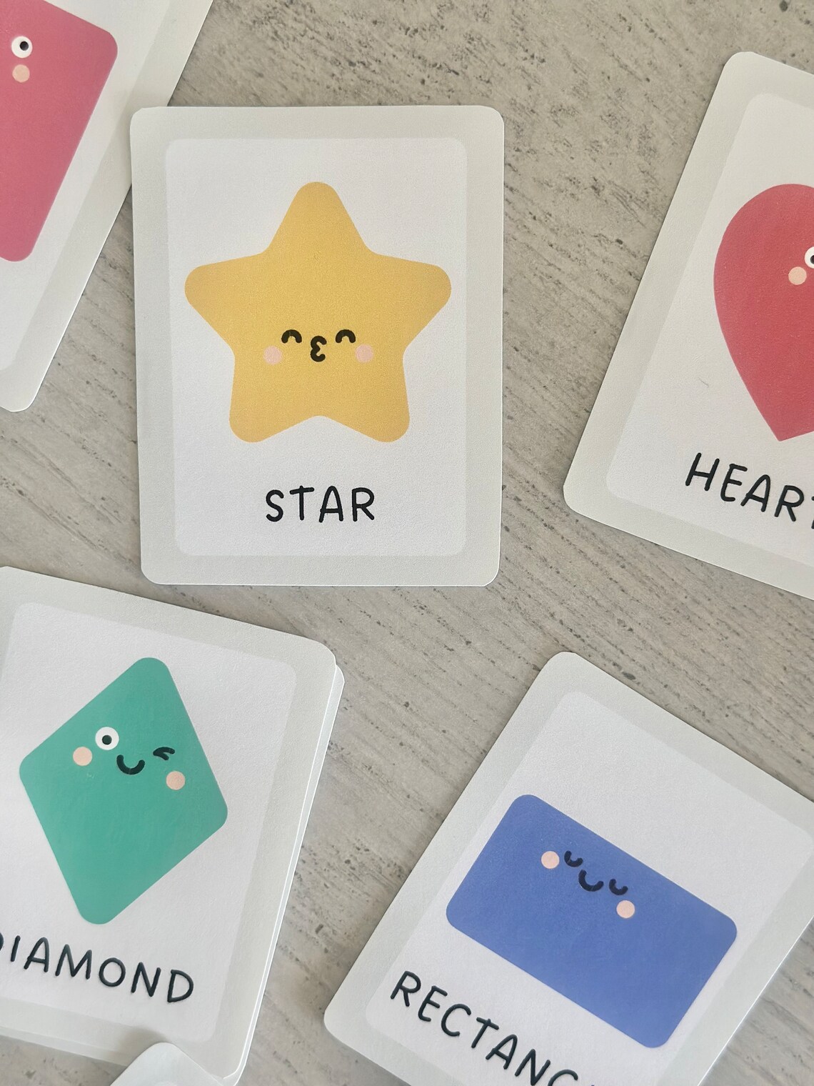 Shape Flash Cards Printable Preschool Resources Homeschool - Etsy