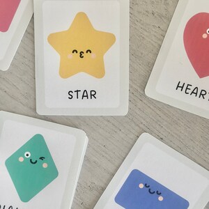 Shape Flash Cards Printable Preschool Resources Homeschool - Etsy