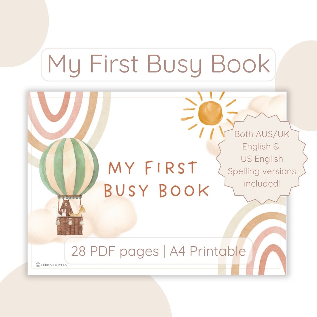My First Busy Book Printable Toddler Quiet Book Preschool - Etsy