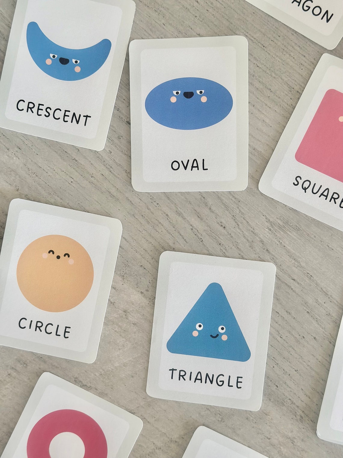 Shape Flash Cards Printable Preschool Resources Homeschool - Etsy