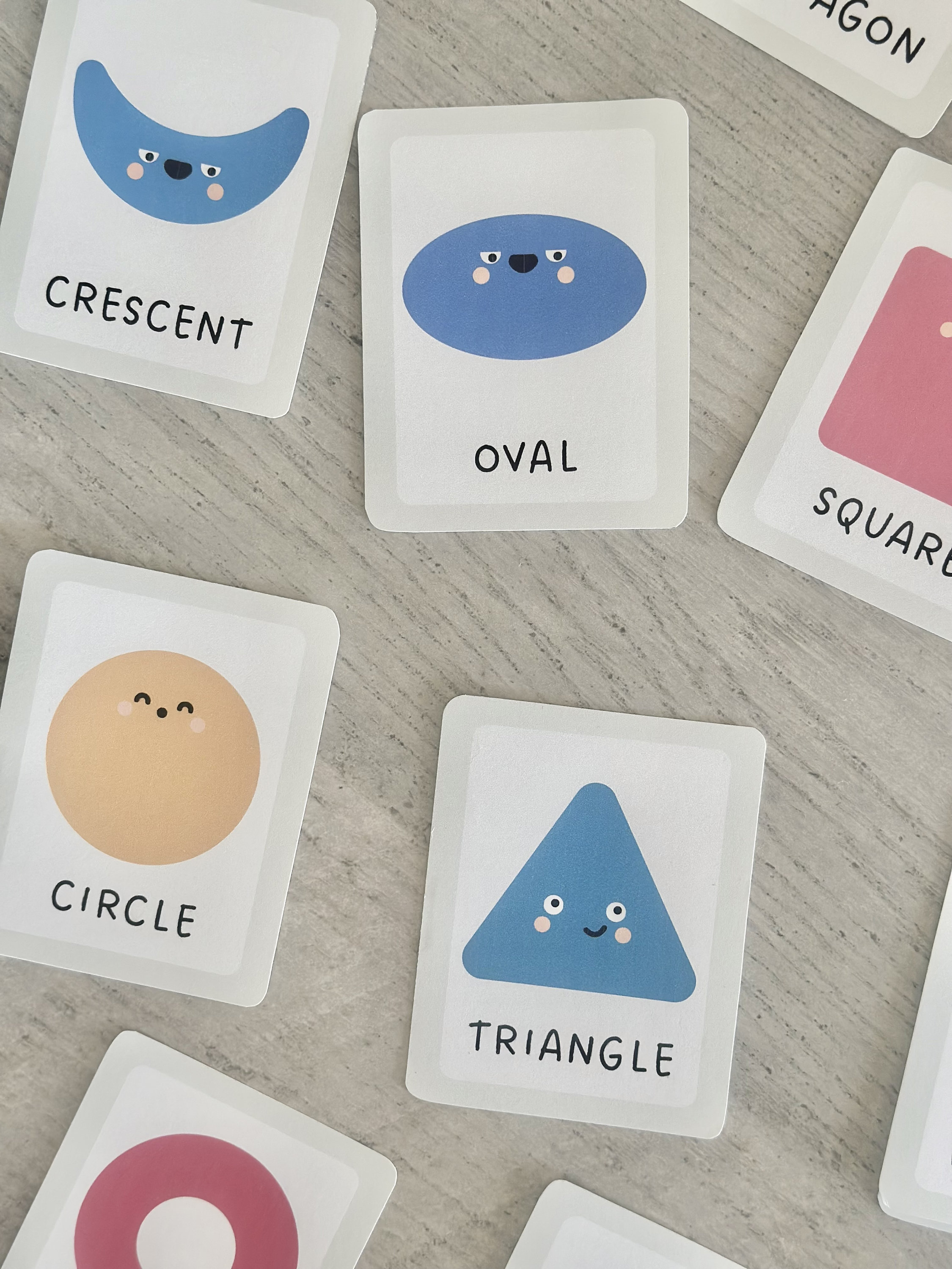 Shape Flash Cards Printable Preschool Resources Homeschool - Etsy