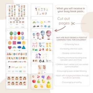 Toddler First Busy Book Printable Quiet Activity Preschool Activities ...