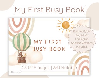 Toddler Busy Book Printable, Preschool Activity Binder Bundle ...