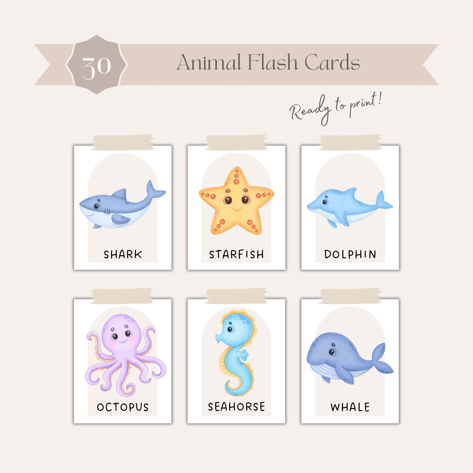 Animal Printable Flash Cards Toddler Resources Preschool Activities ...