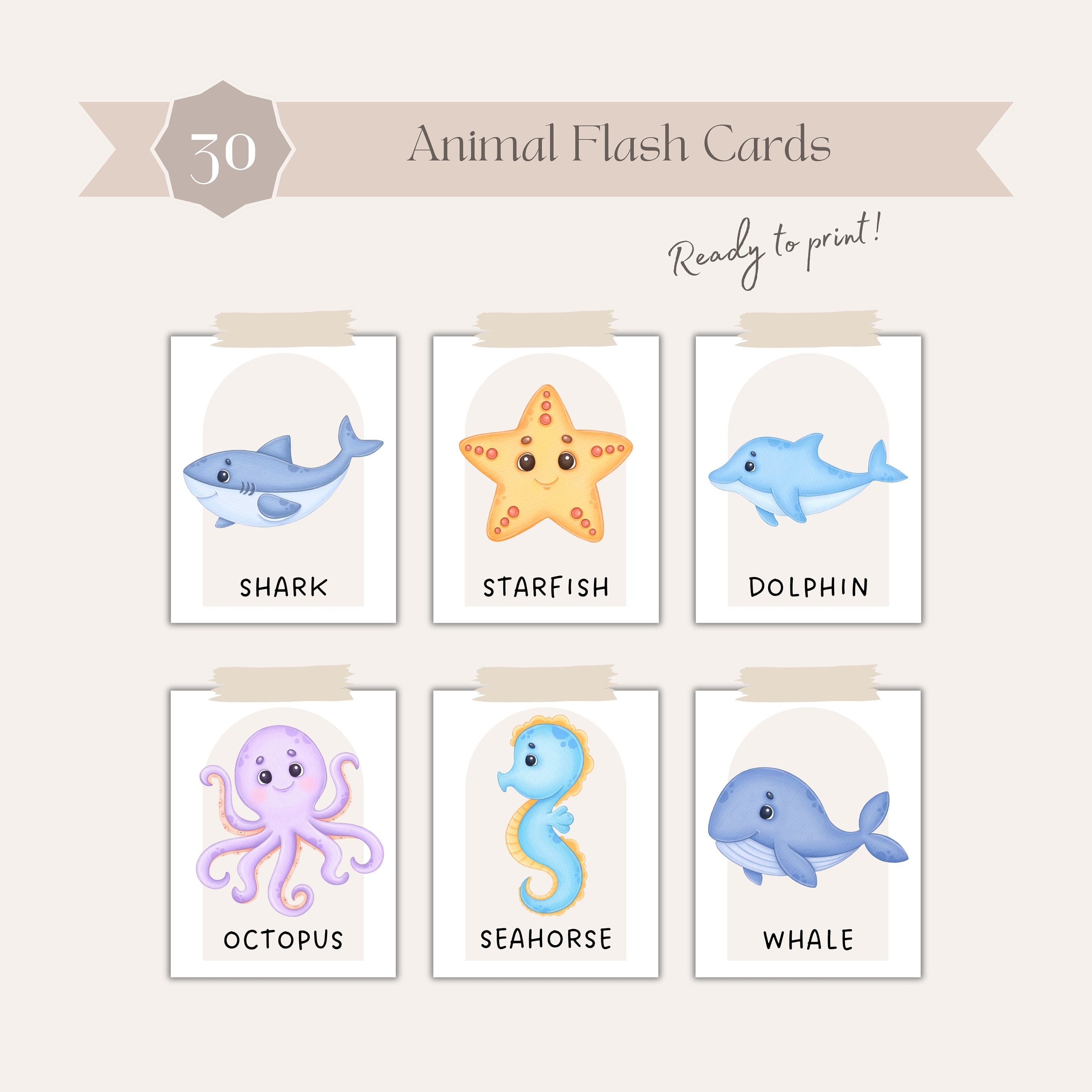 Animal Printable Flash Cards Toddler Resources Preschool Activities ...
