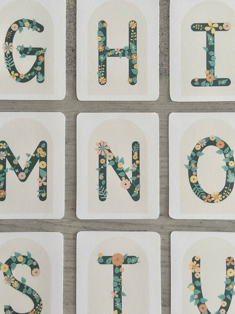 Alphabet Flash Cards Printable Preschool Resources Toddler - Etsy