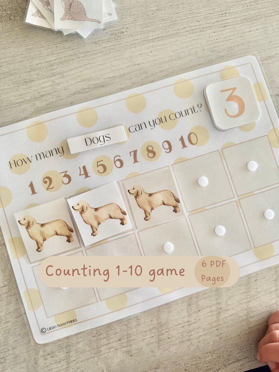 Counting Game Preschool Printable Activity Homeschool - Etsy