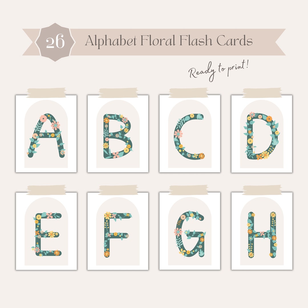 Alphabet Flash Cards Printable Preschool Resources Toddler Activities ...