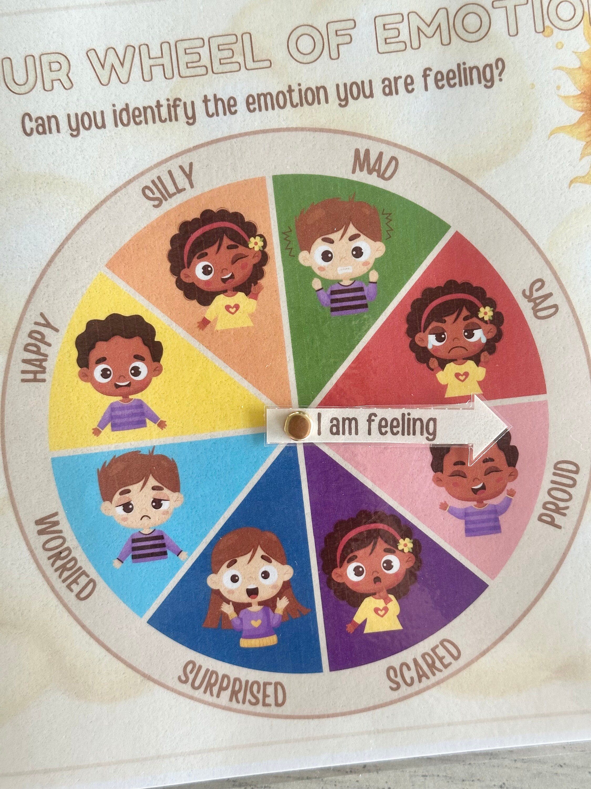 Colour Wheel of Emotions Printable for Kids Color Emotion Recognition ...