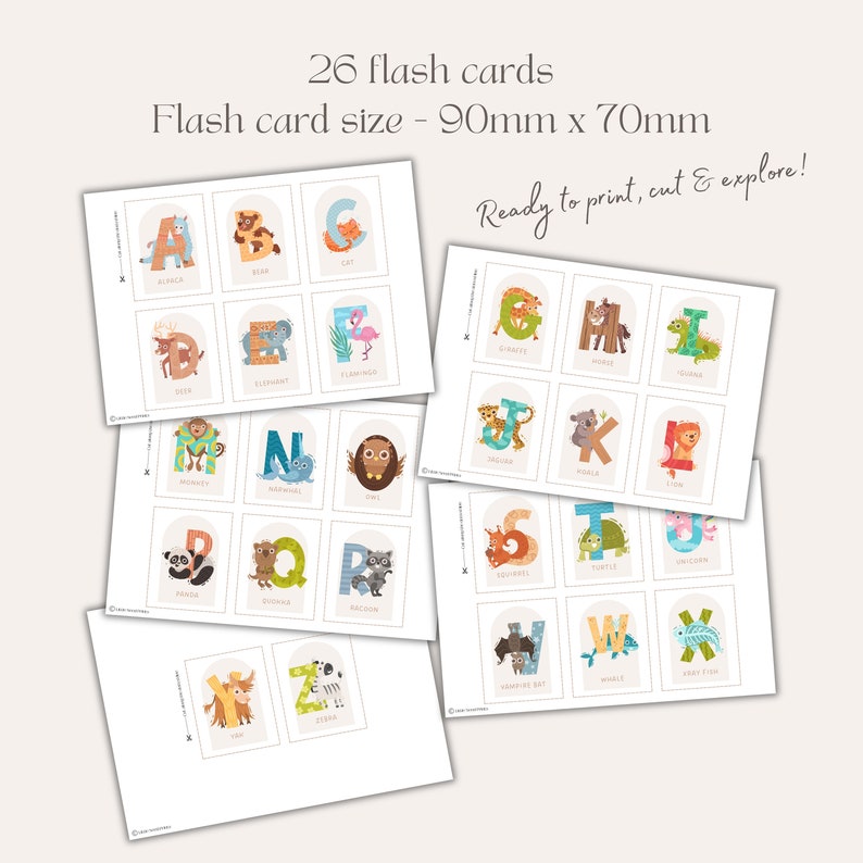 Alphabet Printable Flash Cards Preschool Resources Toddler Activities ...