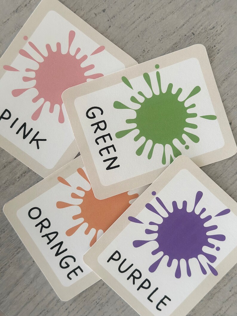 Colour Printable Flash Cards Preschool Teaching Resources - Etsy