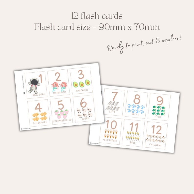 Counting Flash Cards Printable Preschool Resources Visual Materials ...