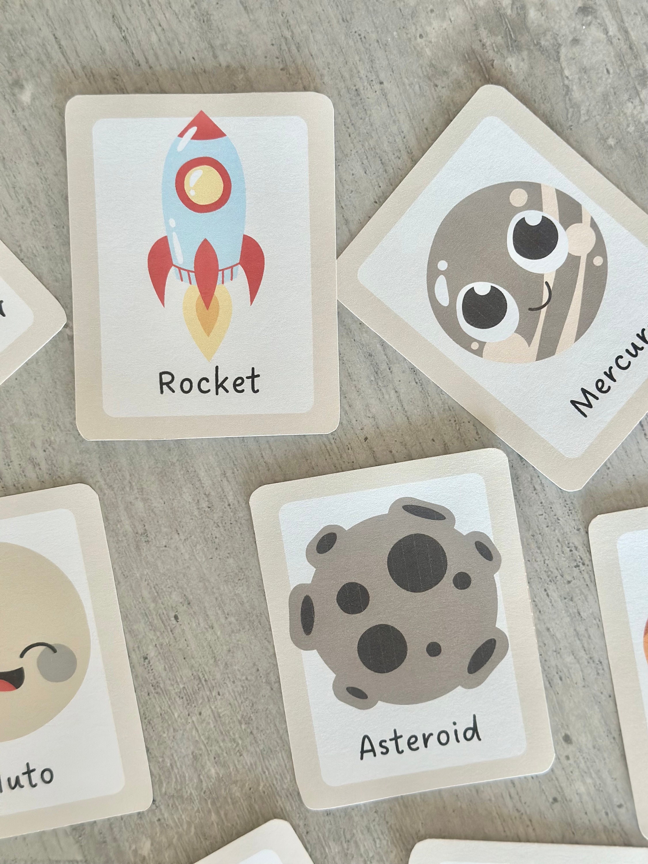 Solar System Printable Flash Cards Visuals Toddler Resources - Etsy
