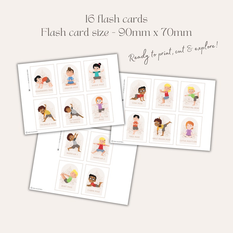 Yoga Printable Flash Cards for Children Visuals Toddler Resources ...