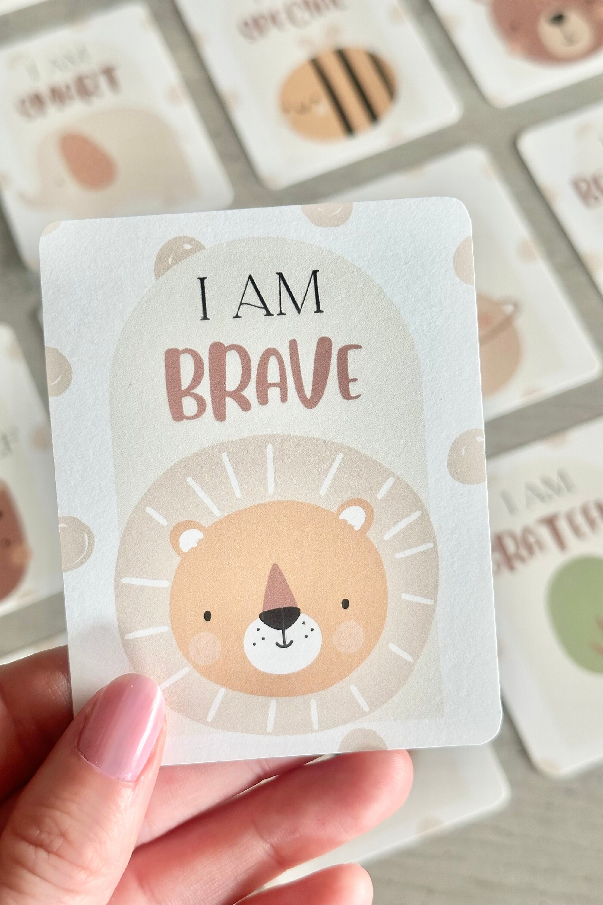Positive Affirmation Printable Flash Cards Boho Style Visuals for ...