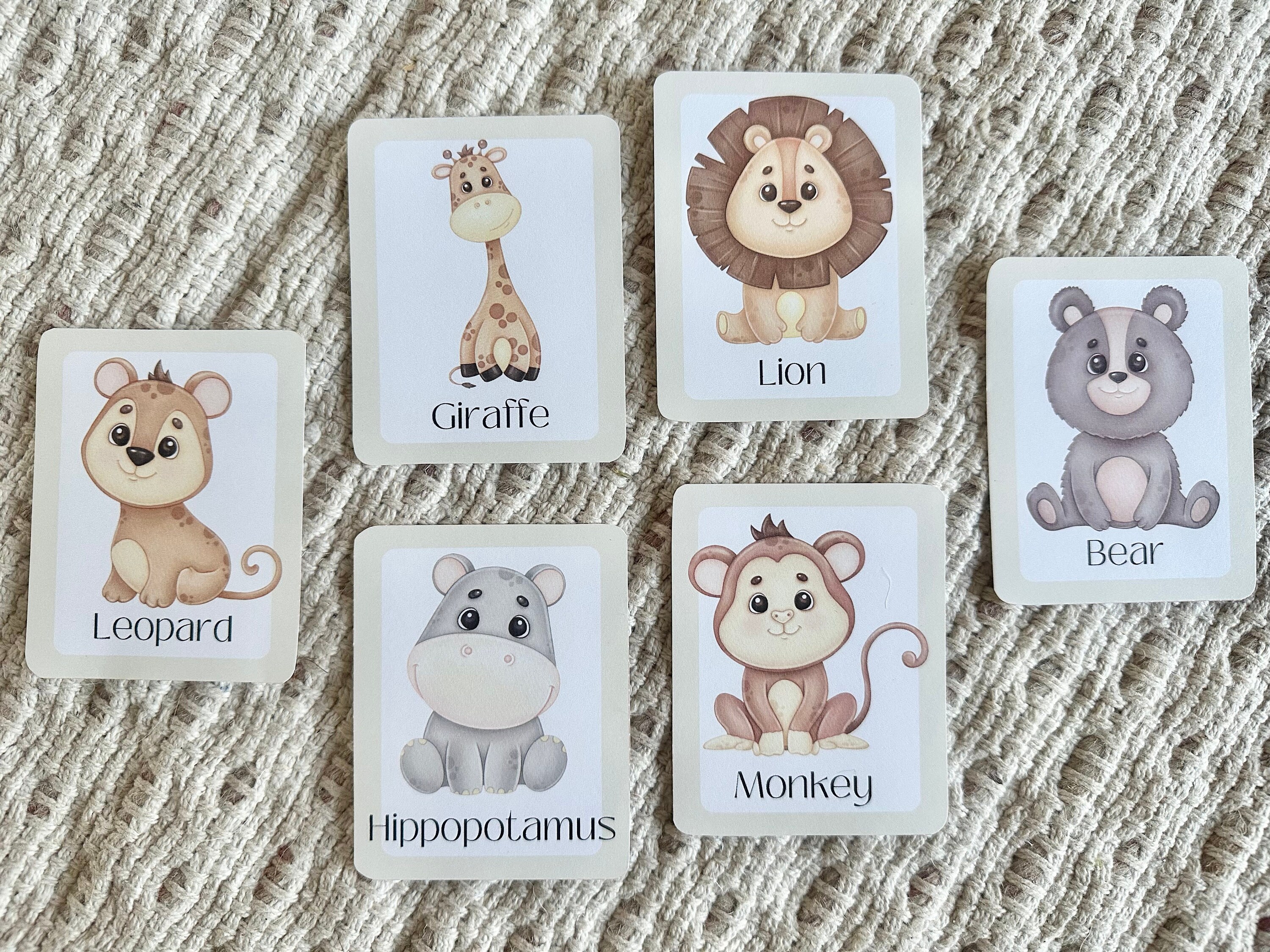 Animal Printable Flash Cards Toddler Resources Preschool - Etsy