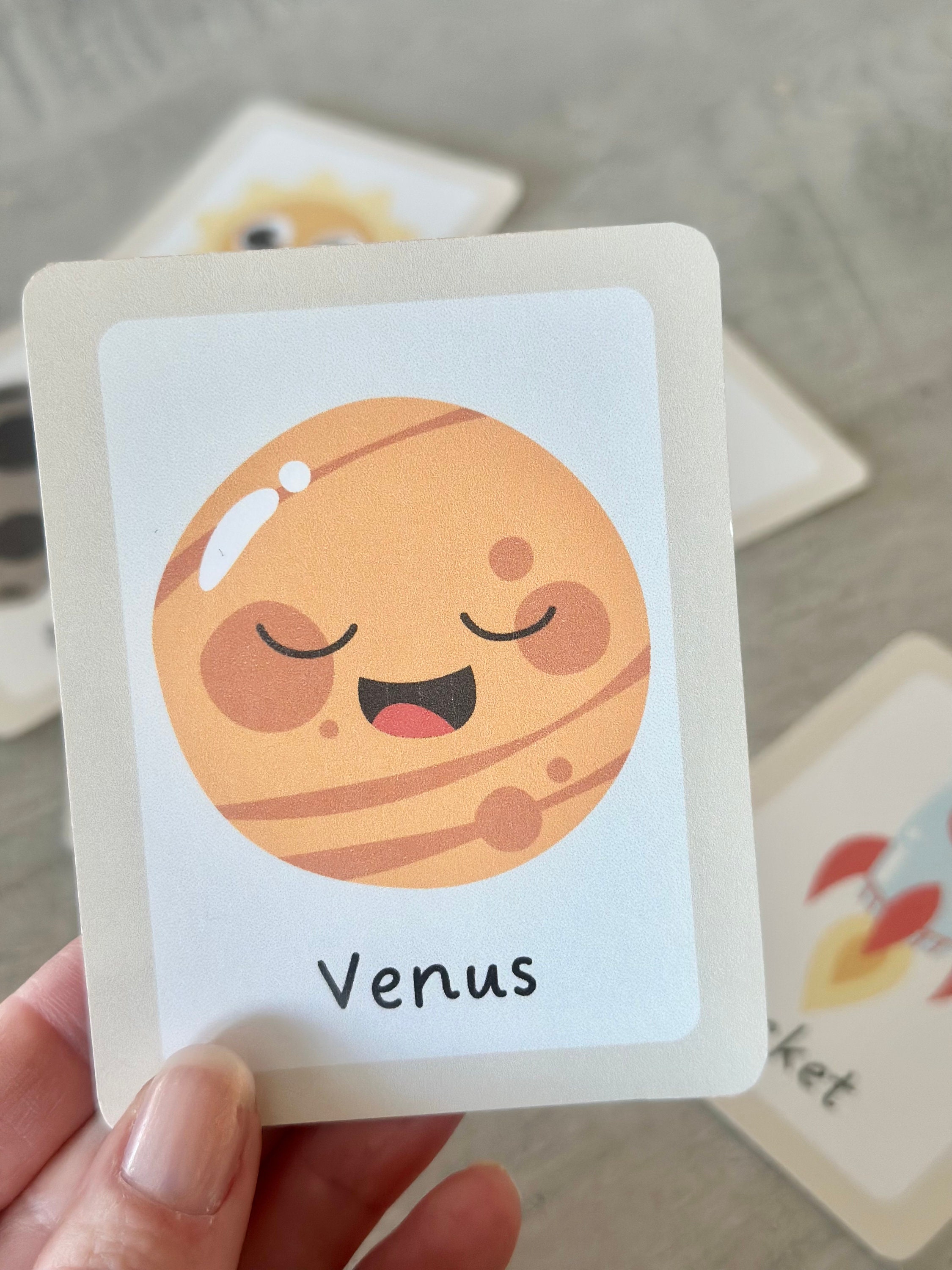 Solar System Printable Flash Cards Visuals Toddler Resources - Etsy