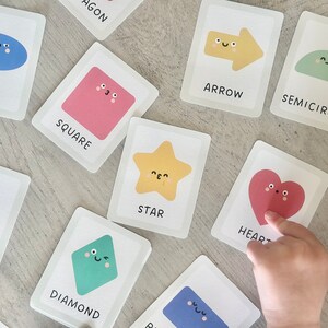 Shape Flash Cards Printable Preschool Resources Homeschool - Etsy