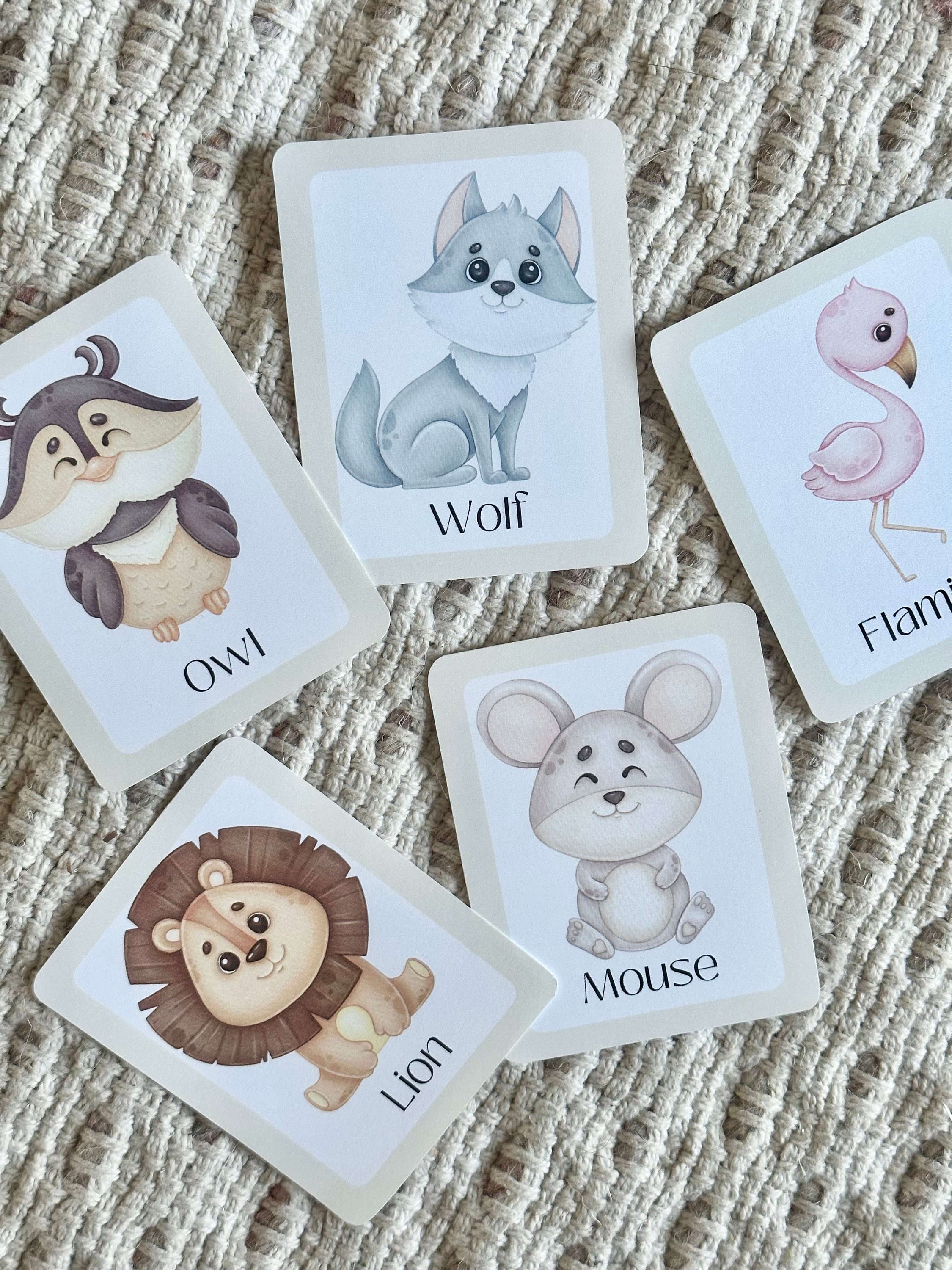 Animal Printable Flash Cards Toddler Resources Preschool - Etsy