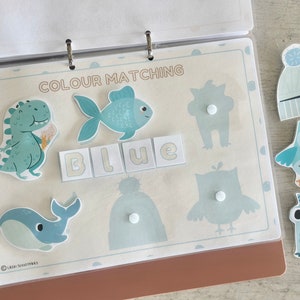 Colour Sorting Busy Book Printable Preschool Color Activity Homeschool ...