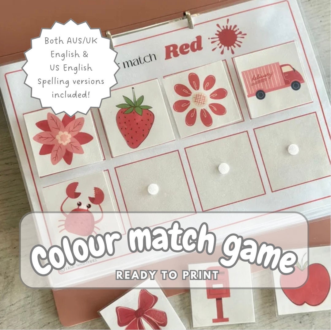 Colour Matching Game Printable Early Learning Resources Toddler ...