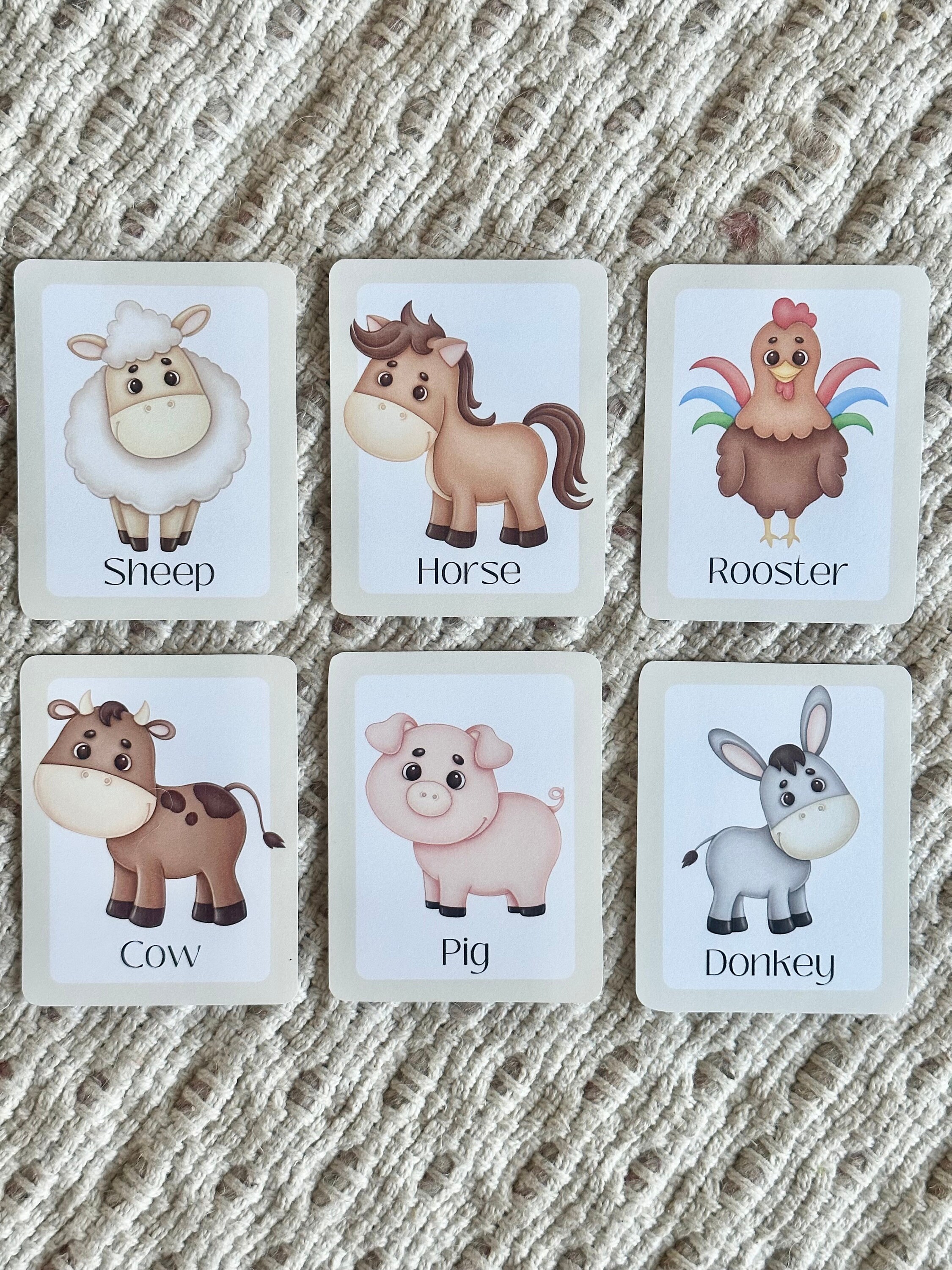 Animal Printable Flash Cards Toddler Resources Preschool - Etsy