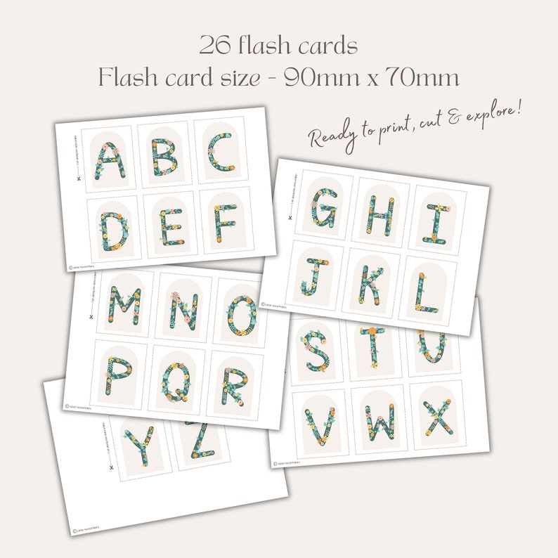 Alphabet Flash Cards Printable Preschool Resources Toddler Activities ...