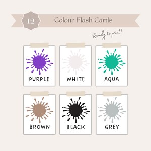 Colour Printable Flash Cards Preschool Teaching Resources Toddler ...