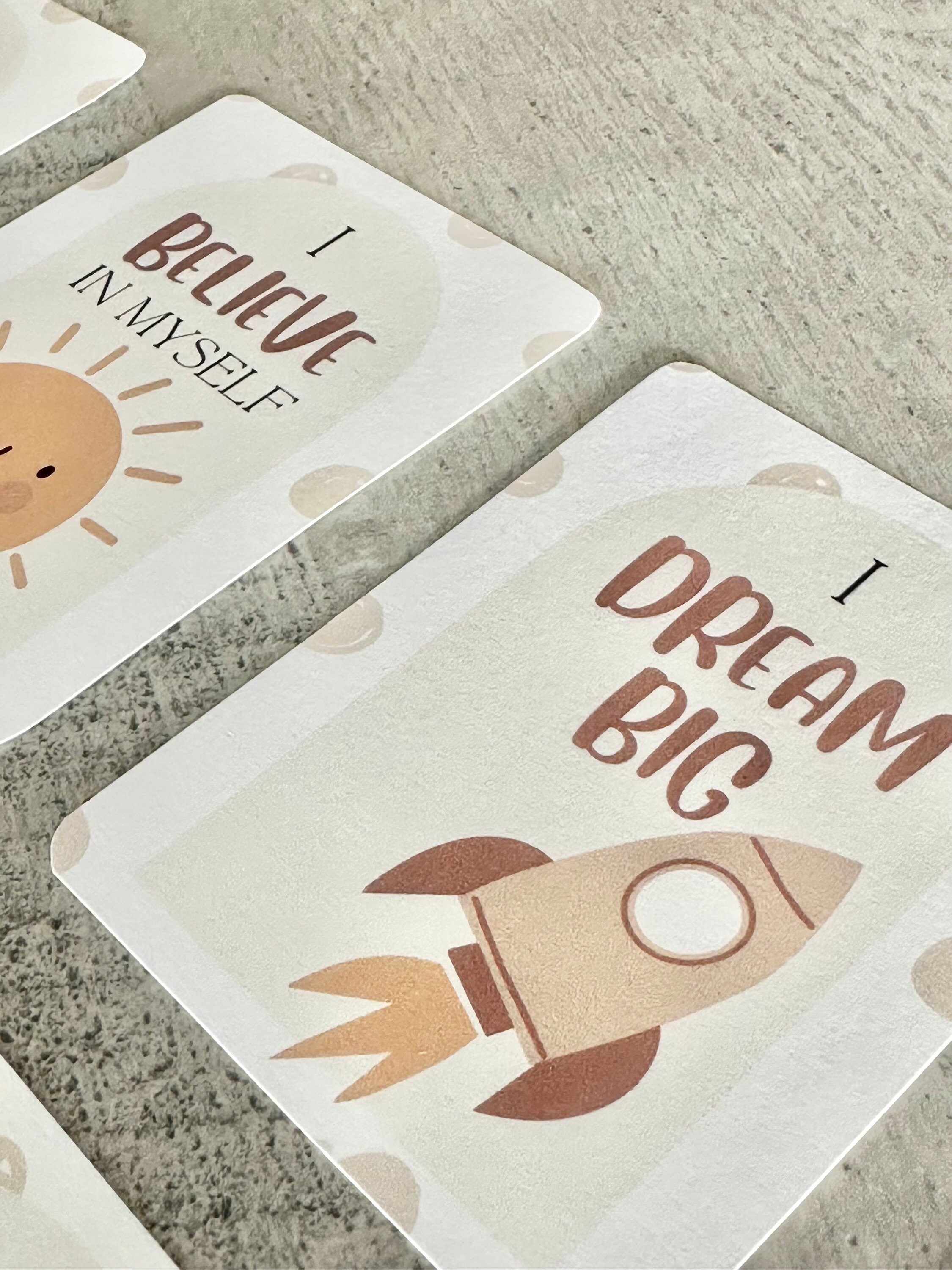 Positive Affirmation Printable Flash Cards Boho Style Visuals for ...