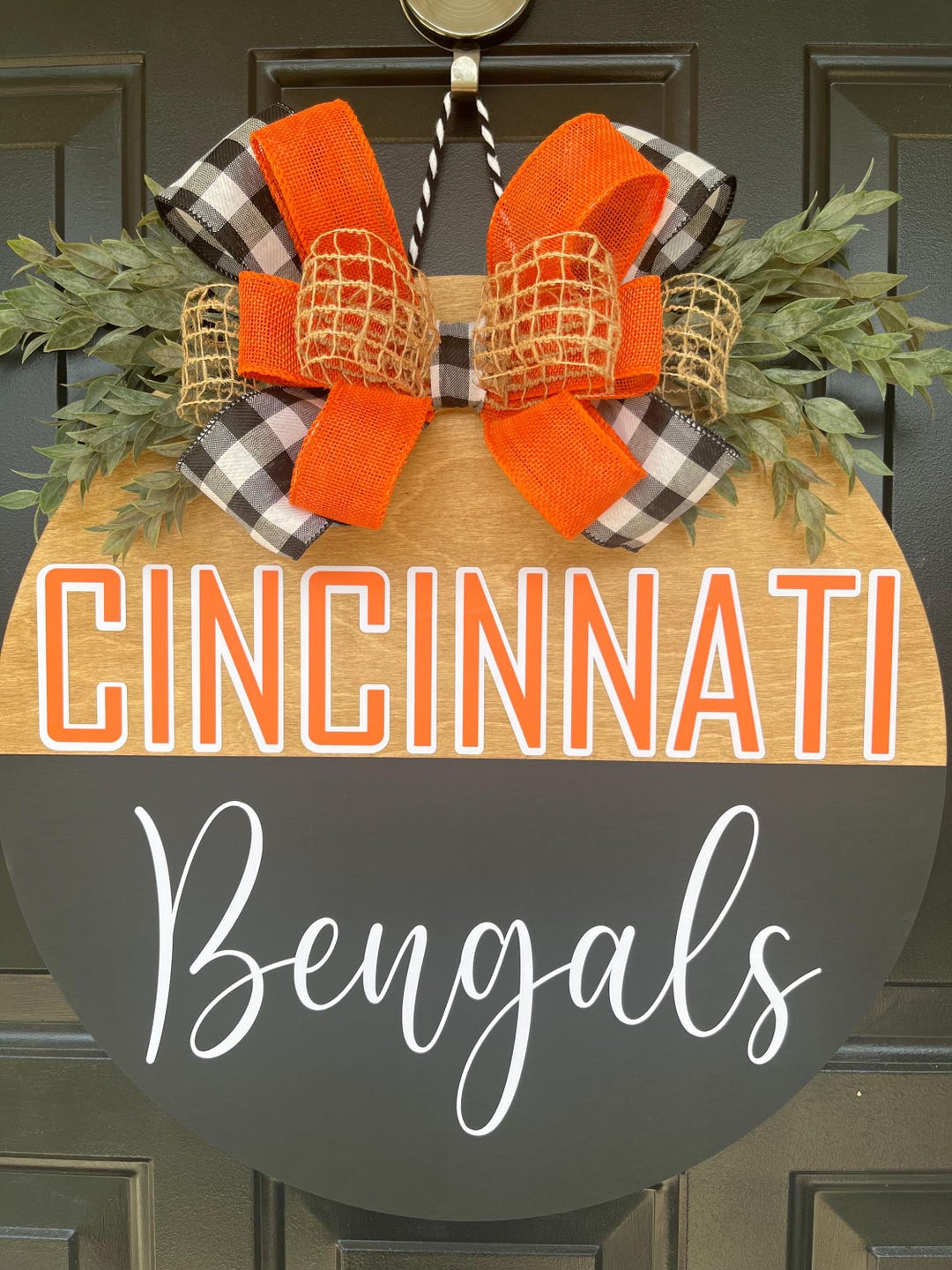 Cincinnati Bengals Door Sign, Bengals Wreath, Cincinnati Bengals, Who ...