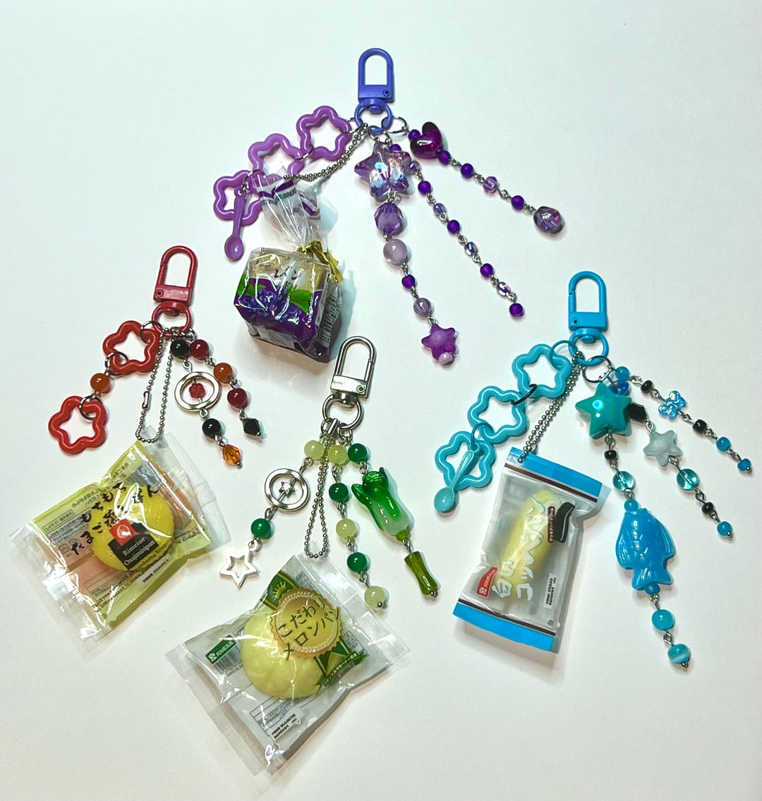 Cute Gummy-squishy Food Keychains-accessories - Etsy