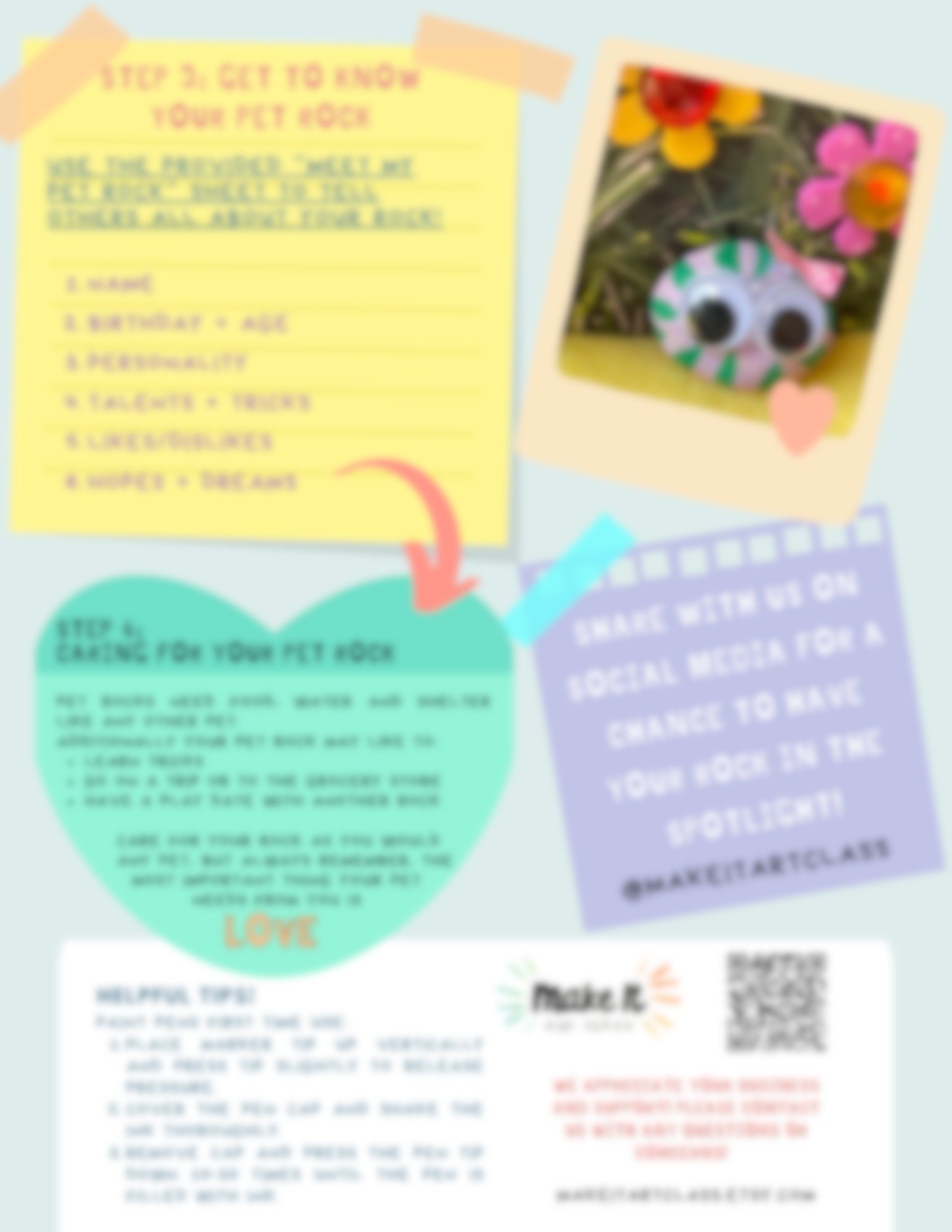 Pet Rock Activity Kit Digital Download - Etsy