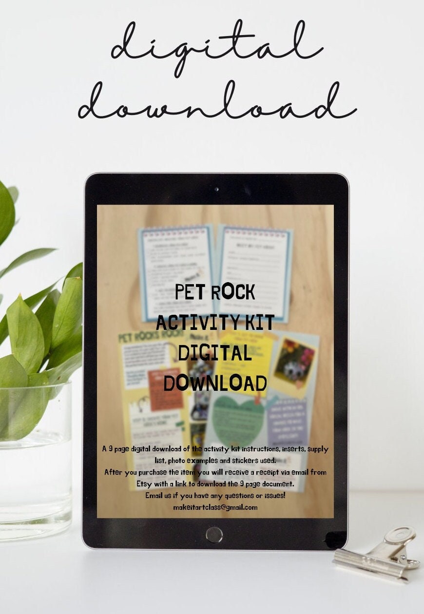 Pet Rock Activity Kit Digital Download - Etsy