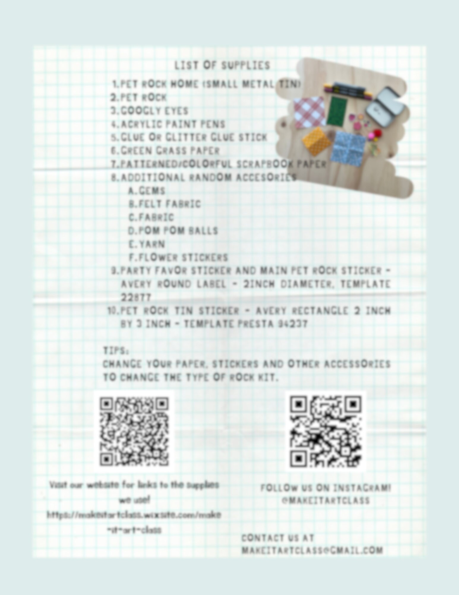 Pet Rock Activity Kit Digital Download - Etsy