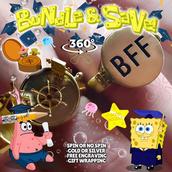 Spongebob Best Friends Forever Ring - Etsy