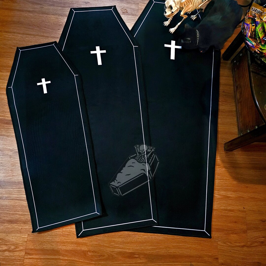 Minimalist Coffin Rug US Seller 2-5 Day Delivery Gothic Decor Halloween ...