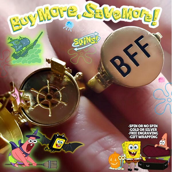 Spongebob Best Friends Forever Ring - Etsy
