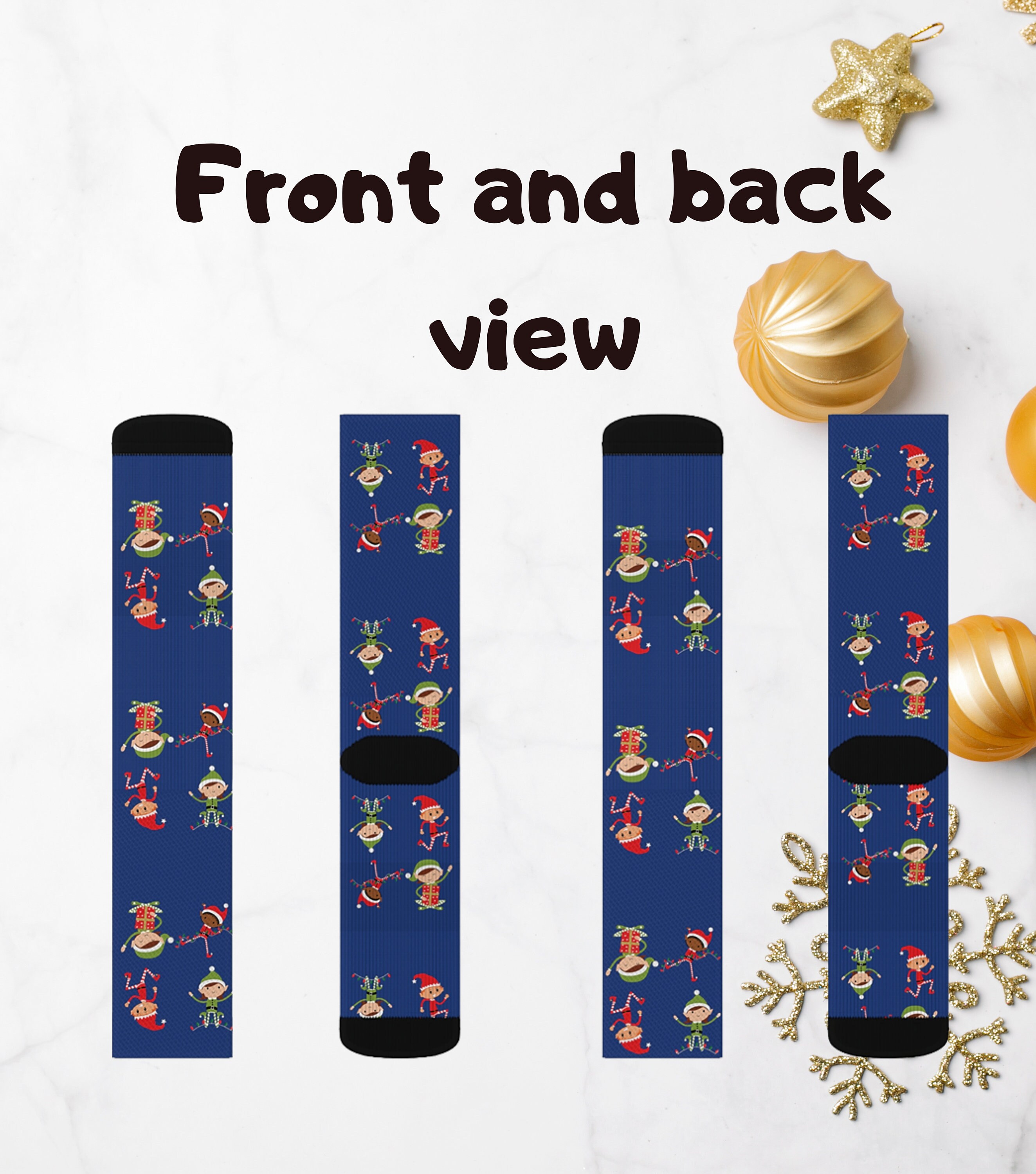 Elf Playtime Sublimation Socks, Elf Magic for Your Feet, Step Into Joy ...