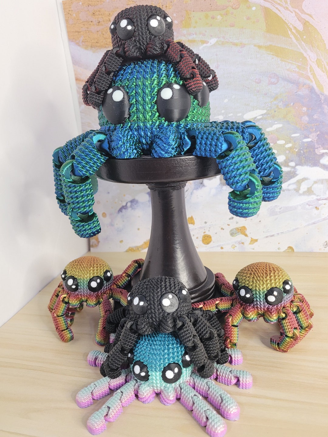 CUTE Crochet Spider Many Colors Avail. 3D Printed 1 Spider - Etsy