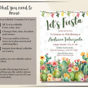 Desert Cactus Fiesta Birthday Invitation, Southwest Party Invite, 5x7 ...