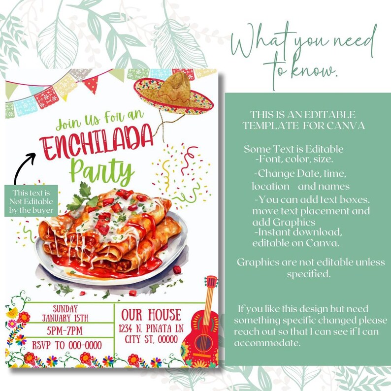 Enchilada Invitation, Fiesta Mexican, Mexican Brunch, Papel Picado ...
