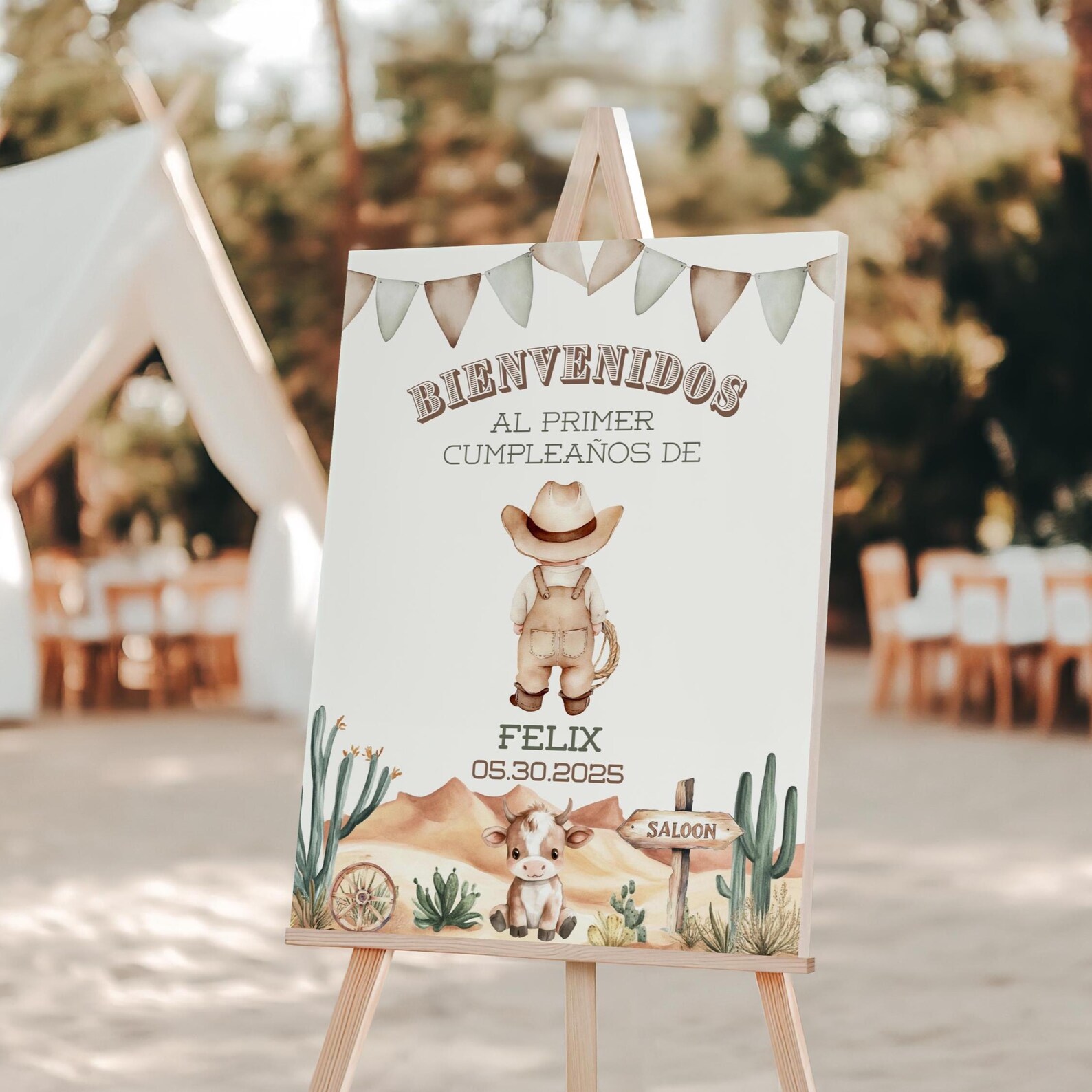 Vaquerito Welcome Sign, Cowboy Theme Party Decor, Western Welcome ...