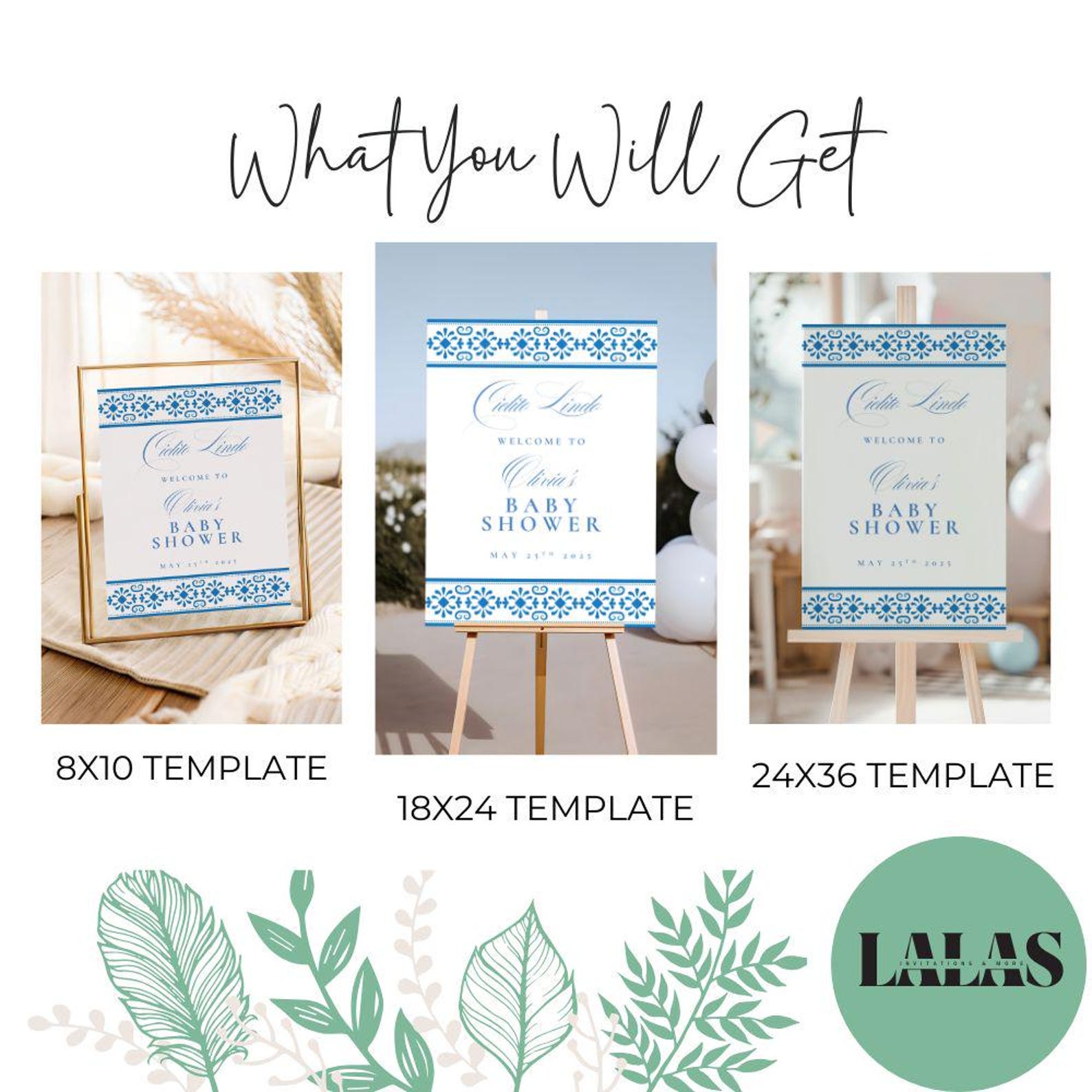 Cielito Lindo Baby Shower Welcome Sign, Talavera Sign, Mexican Talavera ...