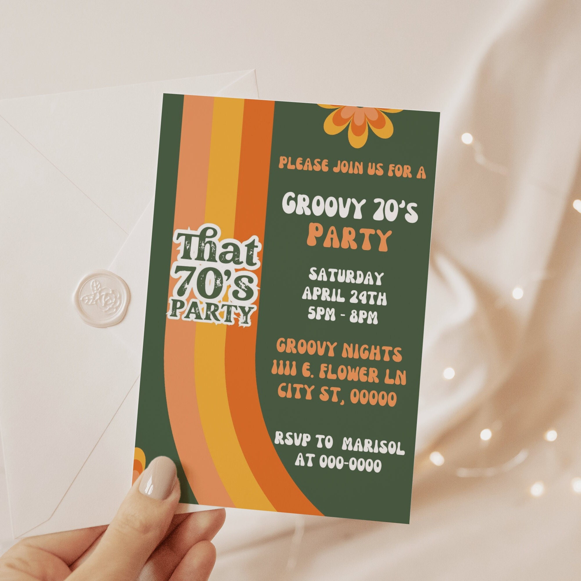 70's Party Invitation Retro Party Invitation Template 70's Party ...