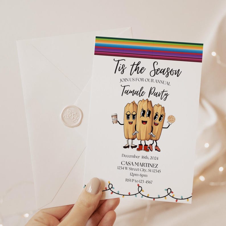 Tamale Party Invitation, Cafecito Conchas, Tamale Making Season Invite ...