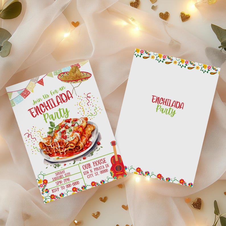 Enchilada Invitation, Fiesta Mexican, Mexican Brunch, Papel Picado ...