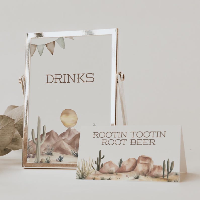 Cowboy Party Table Signs, Wild West Party Food Cards, Cowboy Birthday ...