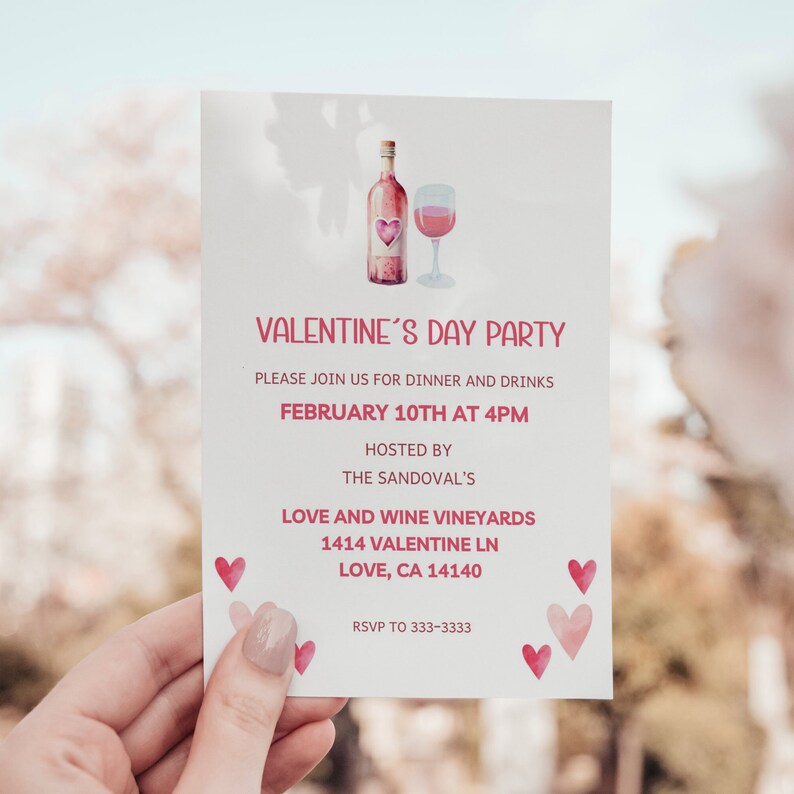 Valentine Dinner Party Invitation Valentine's Day cocktail Party ...
