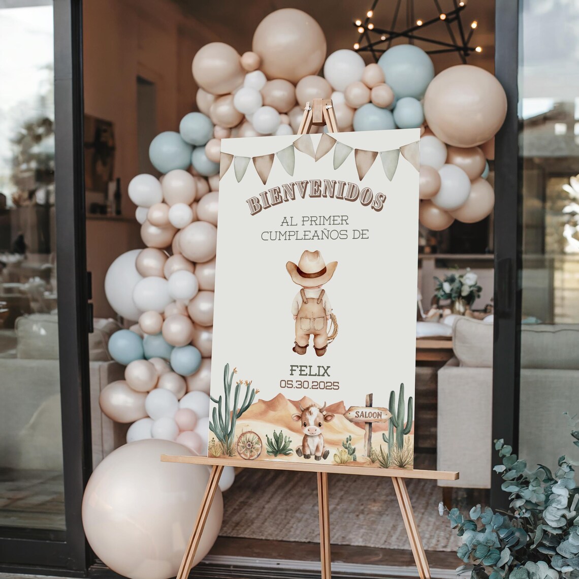 Vaquerito Welcome Sign, Cowboy Theme Party Decor, Western Welcome ...